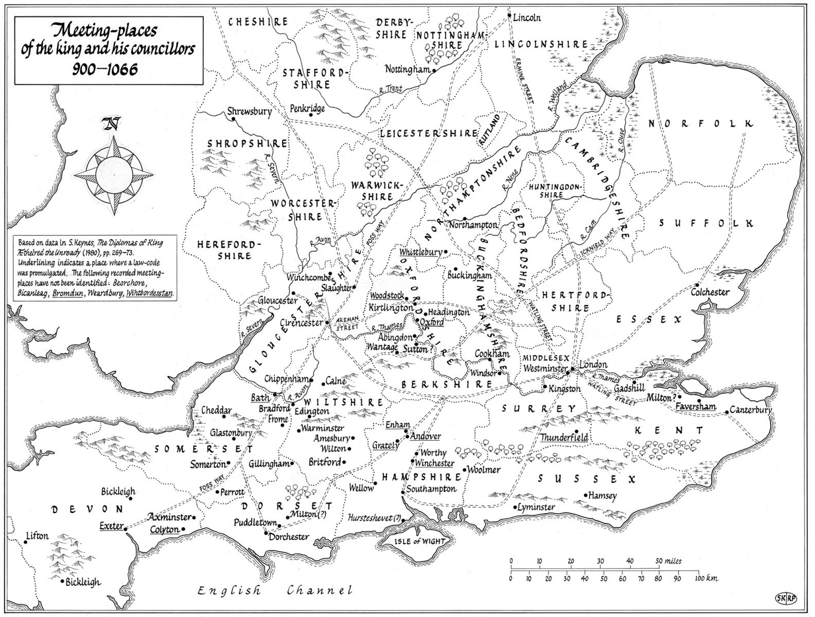 Maps of Anglo-Saxon England | Kemble