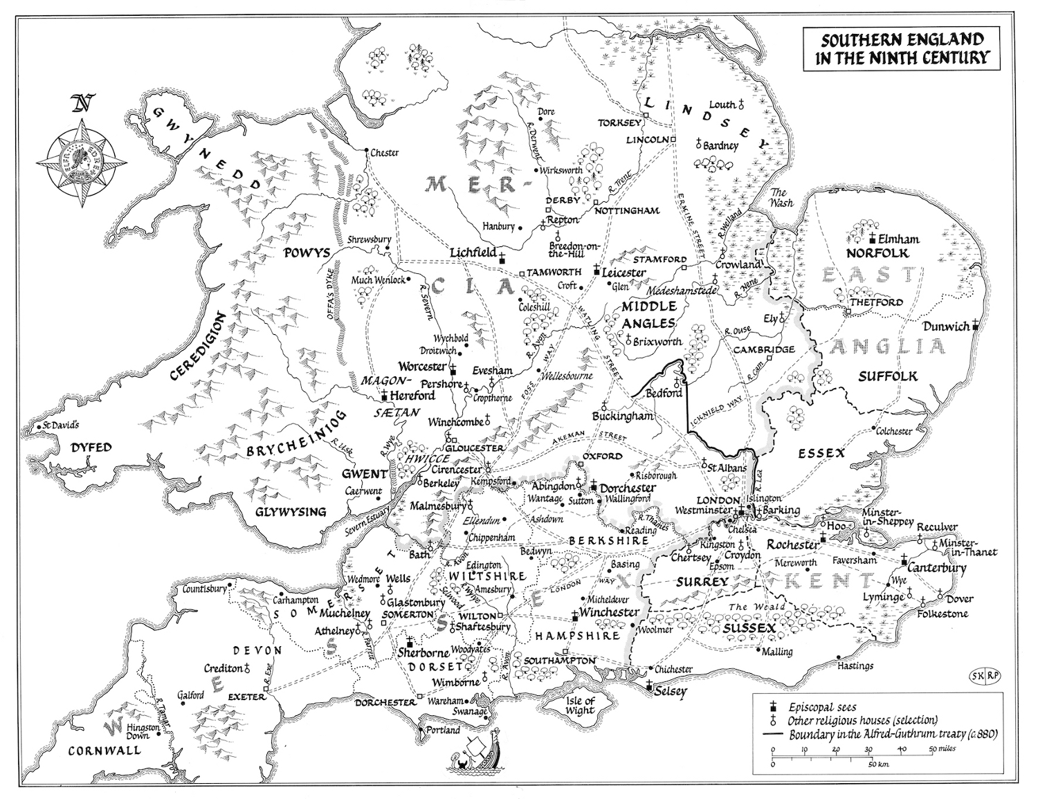 Maps of Anglo-Saxon England | Kemble